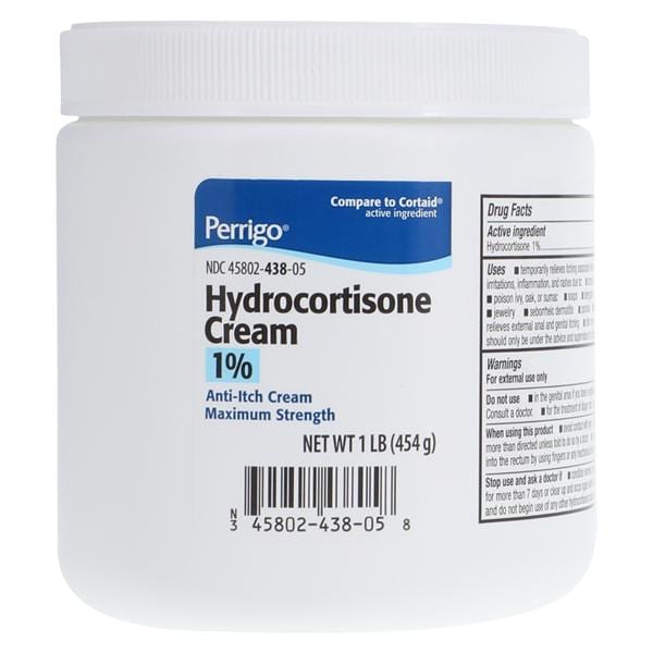 Perrigo Pharmaceuticals Hydrocortisone Anti-Itch Cream 1% 1LB/Jar - 45 ...
