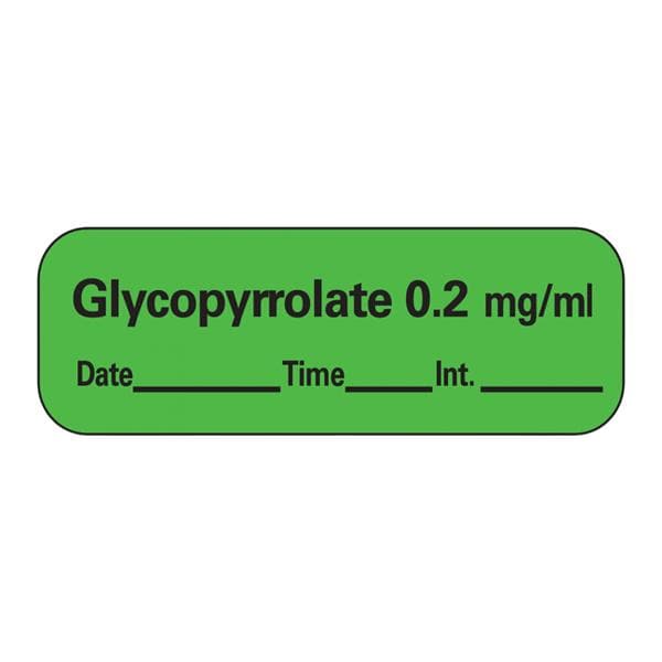 Precision Dynamics Corp. Anesthesia Label DTI Glycopyrrolate 0.2mg/mL ...