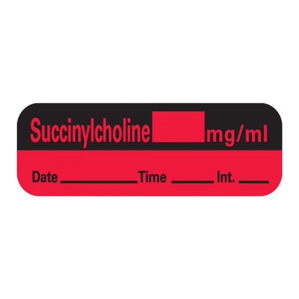 Precision Dynamics Corp. Anesthesia Label DTI Succinylcholine mg/ml Fl ...