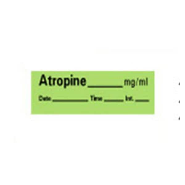 Precision Dynamics Corp. Anesthesia Tape DTI Atropine mg/ml Green 1/2x ...