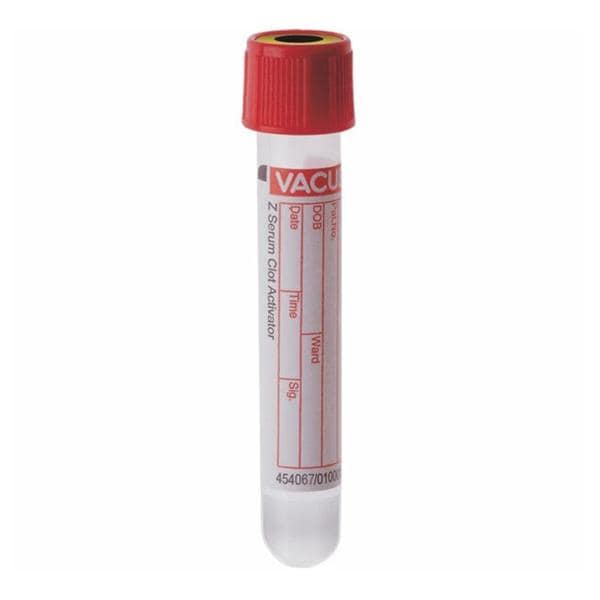 Greiner Vacuette Vacuette Venous Blood Collection Tube Red/Yellow 13x7 ...