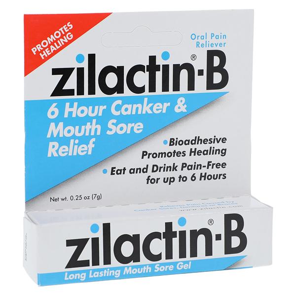 Zila Pharmacuticals Zilactin-B Canker Sore Gel Tube .25oz/Tube - 23590 ...