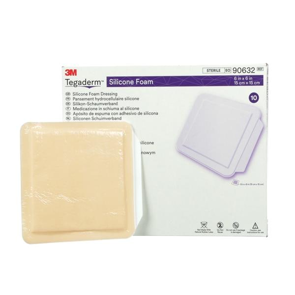 3M Medical Products Tegaderm Silicone/Foam Dressing 6x6" Sterile Adhes ...
