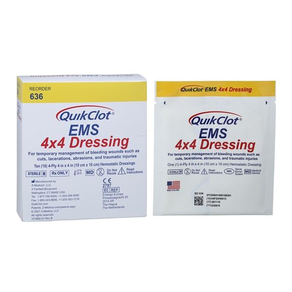 Teleflex LLC -QuikClot Hemostatic Gauze Dressing 636 – Medute
