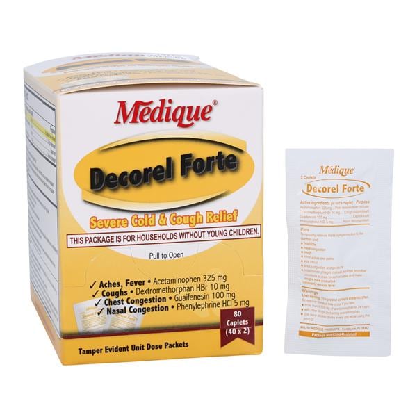 Medique Products Decorel Forte Cold Relief Caplets 325/10/100/5mg 40x2 ...
