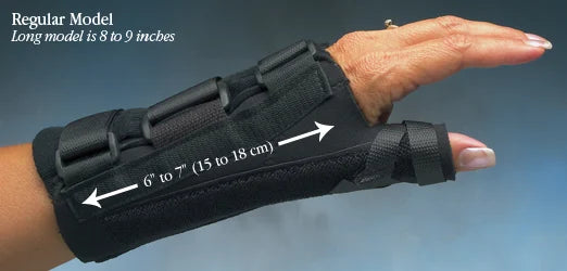 North Coast Comfort Cool® D-Ring Thumb & Wrist Orthosis, Long – Medute