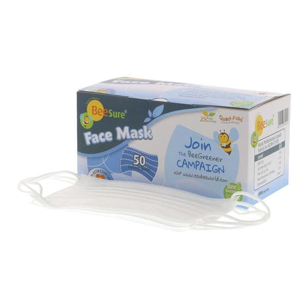 EcoBee -BeeSure Earloop Mask ASTM Level 2 White Not Made From Natural ...