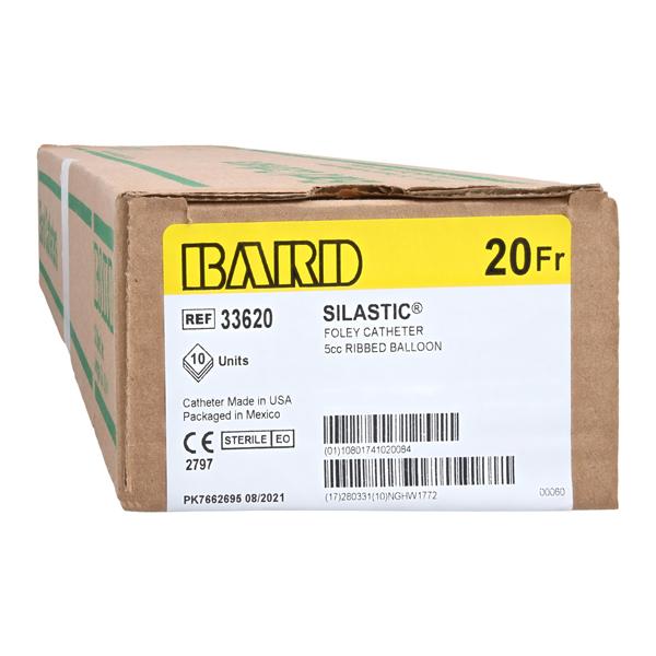 Bard Medical Division Catheter Foley Silastic 20Fr 5cc Short Round Tip ...