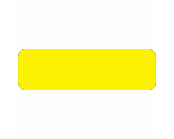 Color Code Label Rectangle 2 1/4" x 7/8" Bright Yellow Paper Permanent ...