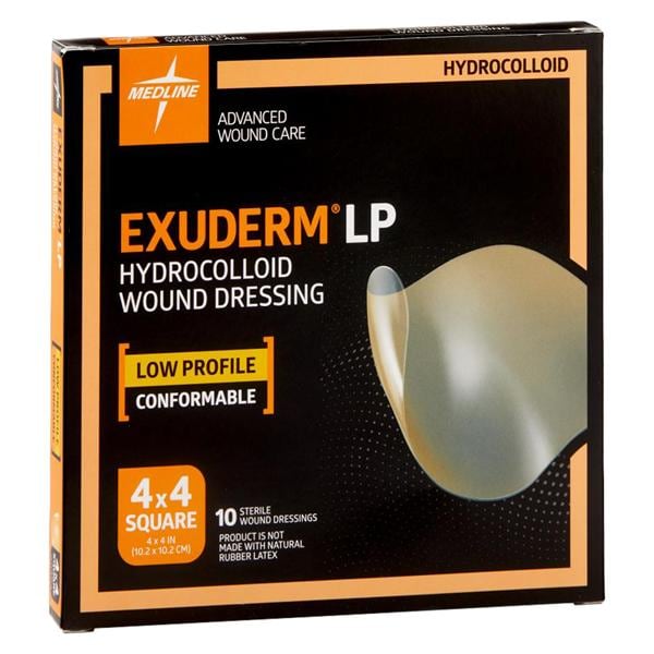 Medline Industries Inc Exuderm LP Hydrocolloid Dressing 4x4" Thin Not ...