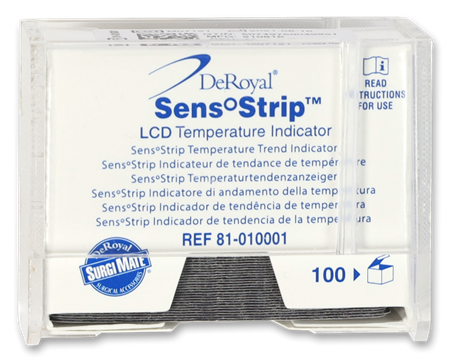 DEROYAL LCD SENS°STRIP™ TEMPERATURE TREND INDICATORS (PACKAGING - CASE ...