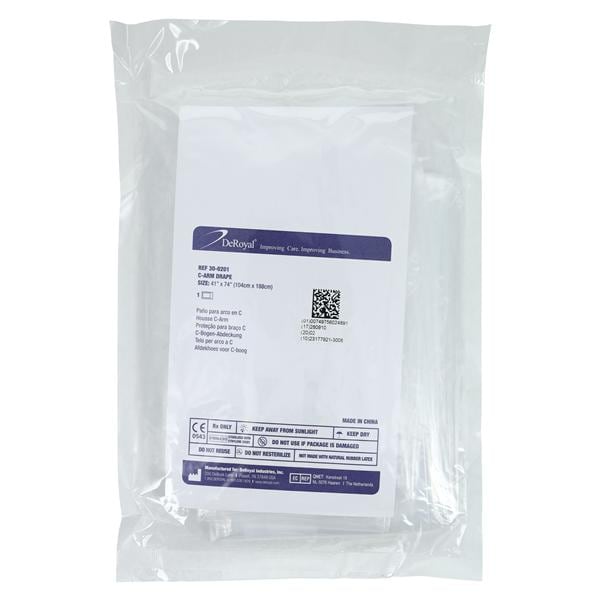 Deroyal Industries Inc 41x74" Sterile C-Arm Drape - 30-0201 – Medute
