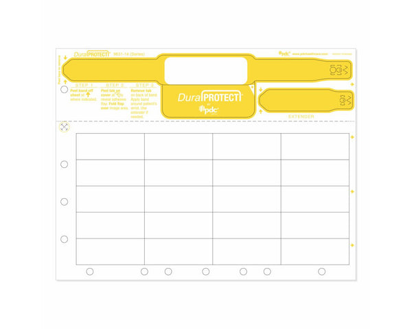 PDC DuraProtect® Laser Patient ID Wristband, Adult, 20 labels/sheet, Y ...