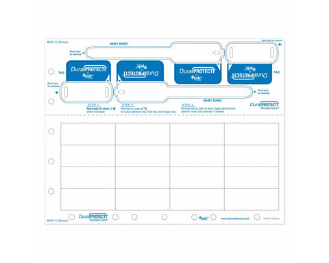 PDC DuraProtect® Laser Patient ID Wristband Set, Infant, 16 labels/she ...