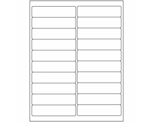 PDC Label Laser Paper Permanent 2 4"x1" White 20 per Sheet, 1000 Sheet ...