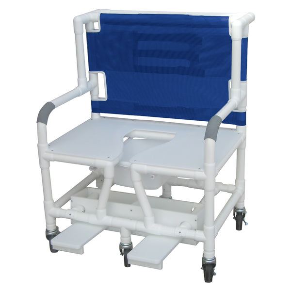 Graham Field Lumex 30" Bariatric Commode Bath Chair with Sliding Footr ...