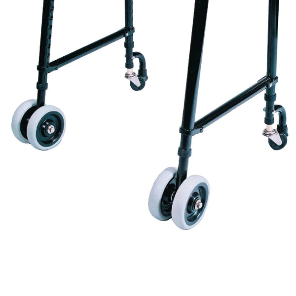 TFI Walker Wheels, Glide Tips and Brakes - Heavy Duty 5" Dual Wheels ...