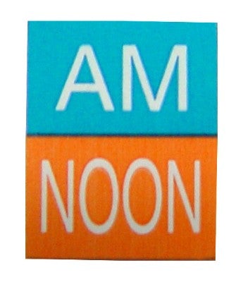 capsa LidPak Coding Label - AM & Noon - Roll Of 500 – Medute