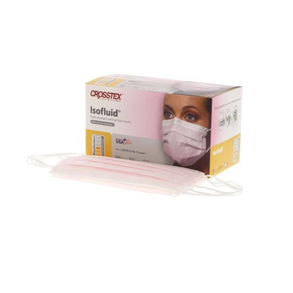 Crosstex International Mask Isofluid ASTM Level 1 Pink 50/Bx, 40 BX/CA ...