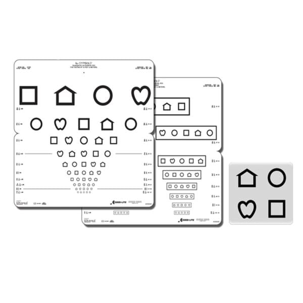Good Chart Eye Monocular Test 10' Testing Distance 16x16" Eachch - Lit ...