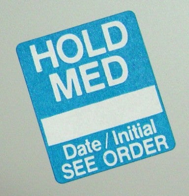 capsa Hold Med Label - Blue - Roll Of 250 – Medute