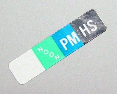 capsa Select Series 7+ Time Bar Label - Noon, PM & HS - Roll Of 500 ...