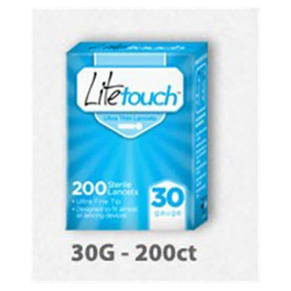 Medicore Medical Supply Lancet LiteTouch 30g Blue Incision Device 200 ...