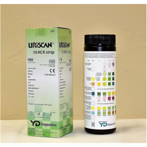 YD Diagnostics Uriscan 10 ACR Test Strip 100 Tests Each, 10 Each/CA ...