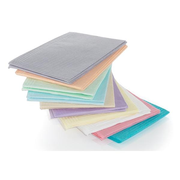 Medicom Bib Dental SafeBasics 13 in x 18 in Beige 2 Ply Tissue / Poly ...