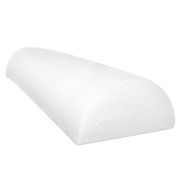 CanDo Foam Roller - White PE foam - 6" x 30" - Half-Round - FE-30-2143 ...
