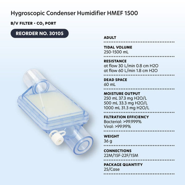 Dynarex Hygroscopic Condenser Humidifier [ pediatric ] case of 25 – Medute