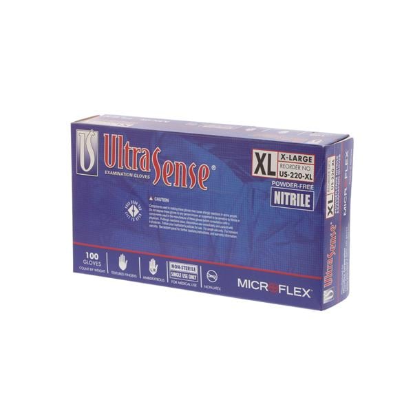 Microflex Inc Gloves Exam UltraSense Powder-Free Nitrile Latex-Free 9 ...
