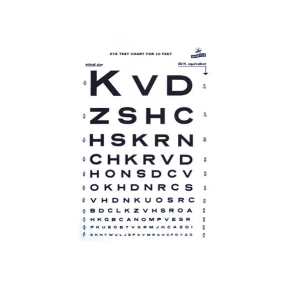 Graham Chart Vision Testing 10' Testing Distance 10' Eachch - Field/Ev ...