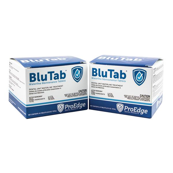 Pro Edge Dental Products Tablets Waterline BluTab Bottle 2 Liter 50/Bx ...