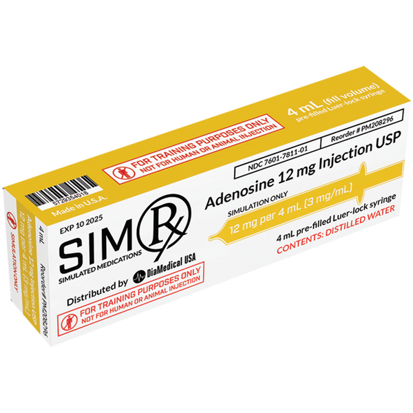 SimRx Adenosine Injection PREFILLED SYRINGE USP 12mg/4mL - Each – Medute