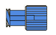 CODAN COMBI-LOCKMale/female luer-lock plug, blue color – Medute