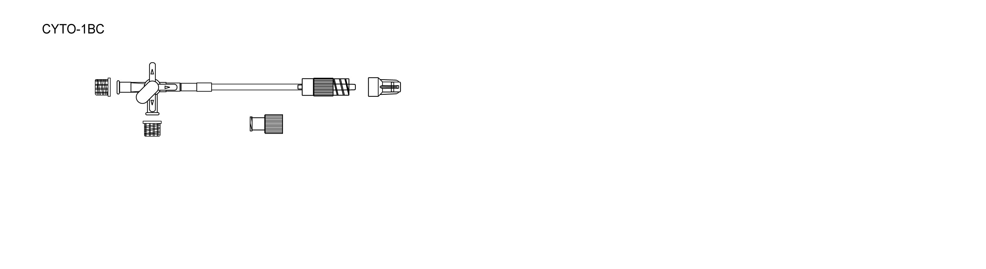 CODAN Safety IV Extension Set with stoppost-stopcock, spin lock with C ...