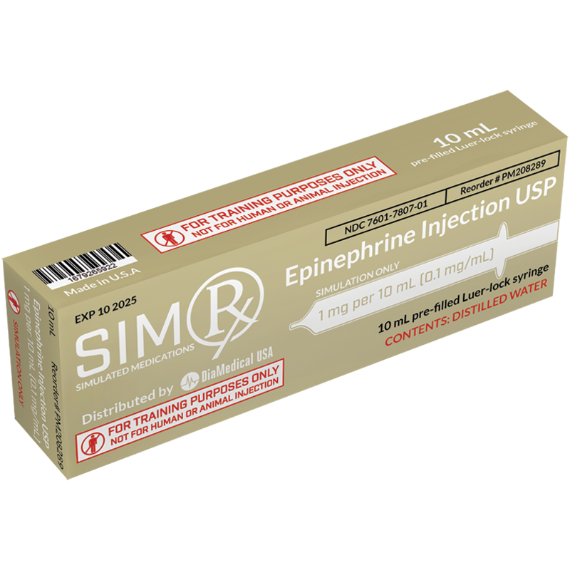 SIMRX EPINEPHRINE INJECTION PREFILLED SYRINGE 1mg/10mL - Each – Medute