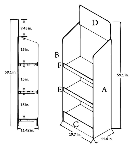PVC Foam Shelf Floor Display (display only) - DSP1001 – Medute